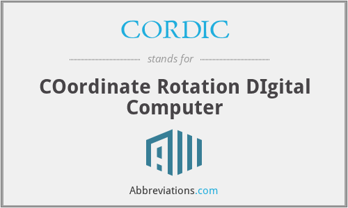 What does CORDIC stand for?