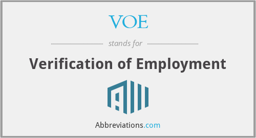 What does VOE stand for?