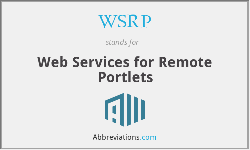 What does WSRP stand for?