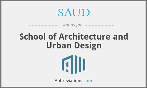 SAUD - School of Architecture and Urban Design