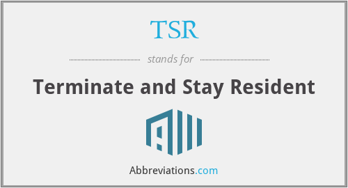 What does TSR stand for?