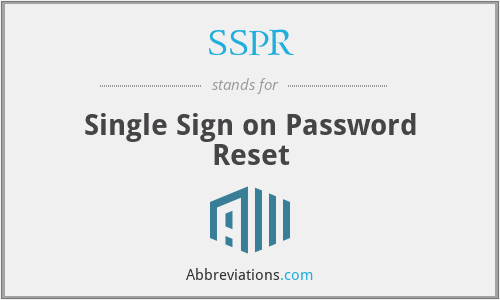 What does SSPR stand for?