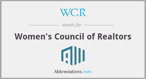 What does WCR stand for?