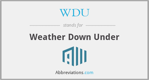 What does WDU stand for?