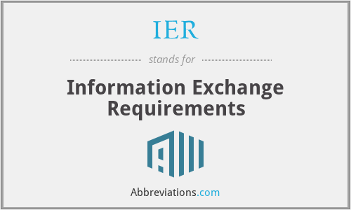 What does IER stand for?