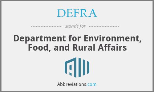 What does DEFRA stand for?