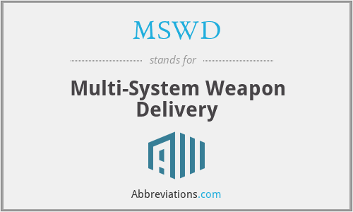 What does MSWD stand for?