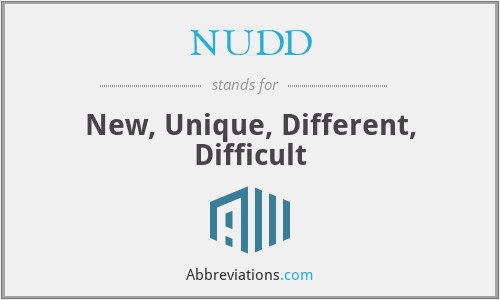 What does NUDD stand for?