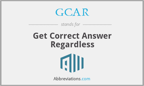 What does GCAR stand for?