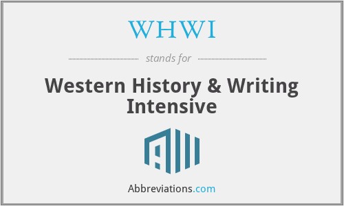 What does WHWI stand for?