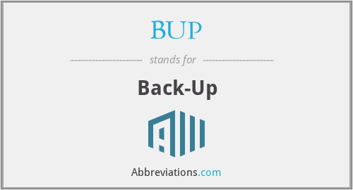 What is the abbreviation for Back-Up?