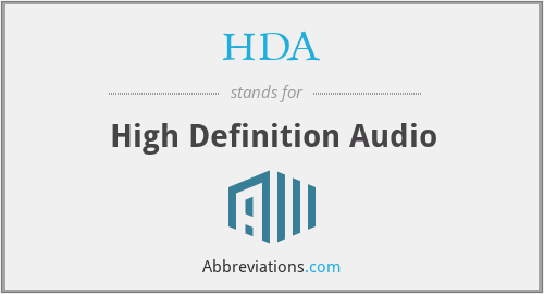 What does HDA stand for?