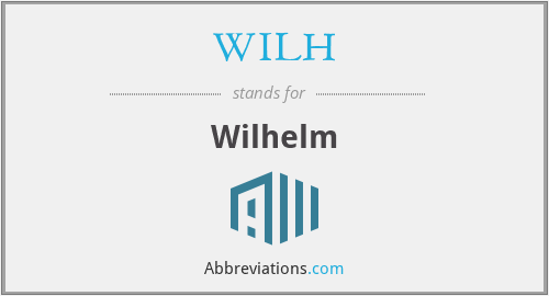 What is the abbreviation for Wilhelm?