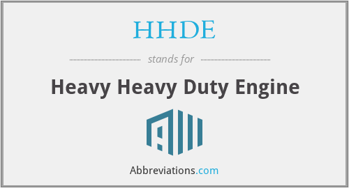 What does HHDE stand for?