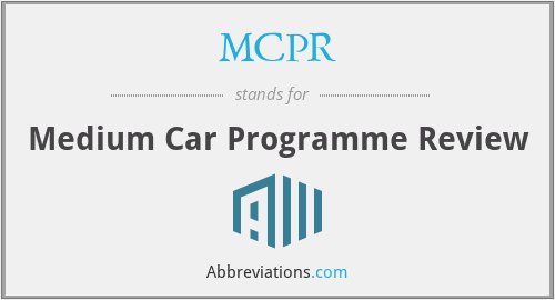 What does MCPR stand for?