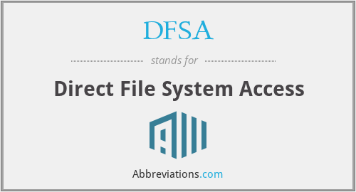 What does DFSA stand for?