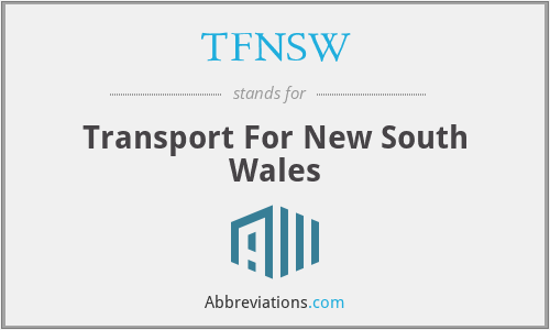 What does TFNSW stand for?