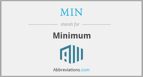 What is the abbreviation for Minimum?