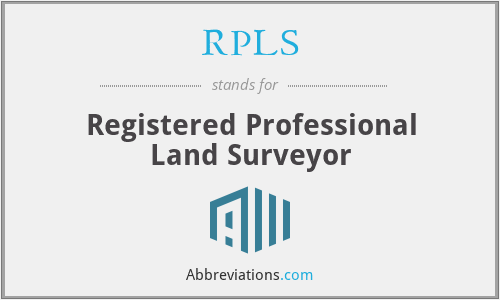 What does R.P.L.S stand for?