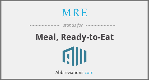 What does MRE stand for?