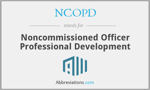 What does NCOPD stand for?