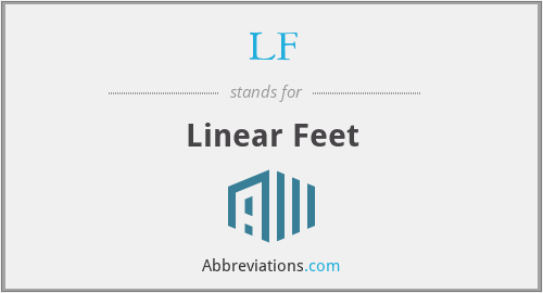 What is the abbreviation for linear feet?