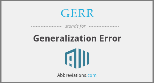 What does GERR stand for?