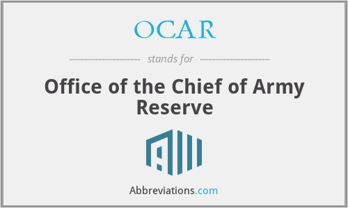 What does OCAR stand for?