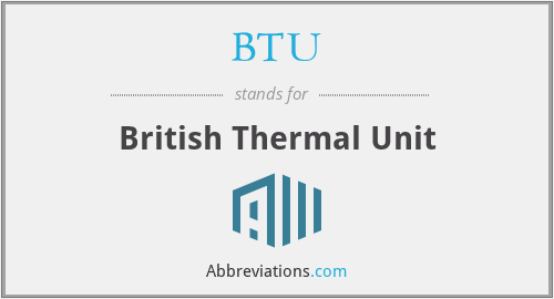 What does BTU stand for?