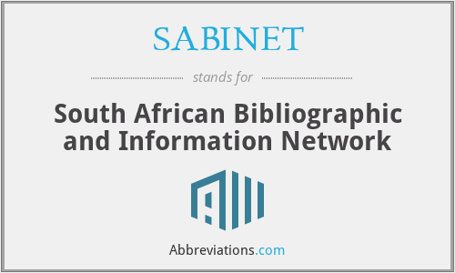 What does SABINET stand for?
