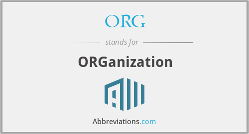 What is the abbreviation for organization?