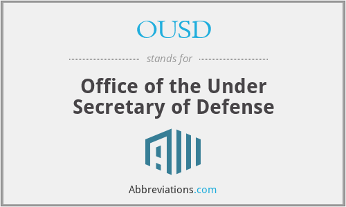 What does OUSD stand for?