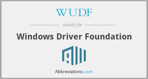 What does WUDF stand for?