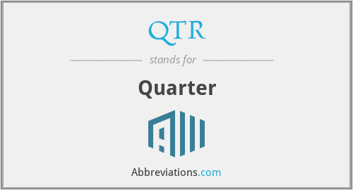 What does QTR stand for?