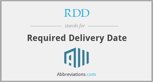 What is the abbreviation for Required Delivery Date?