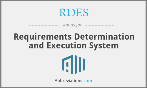 What does RDES stand for?