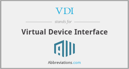 What does VDI stand for?