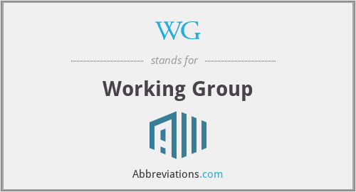 What does WG stand for?