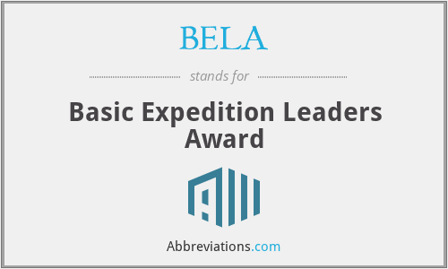 What does BELA stand for?