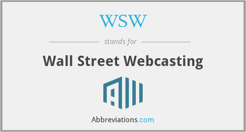 What does WSW stand for?