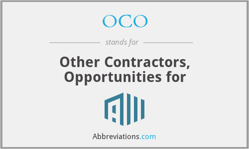 OCO - Other Contractors, Opportunities for