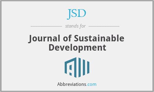 What is the abbreviation for journal of sustainable development?