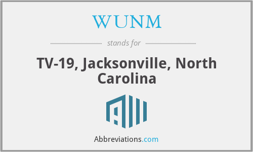 What does WUNM stand for?