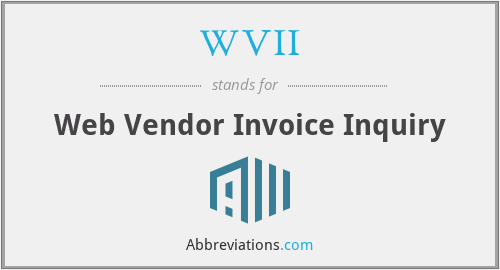 WVII - Web Vendor Invoice Inquiry