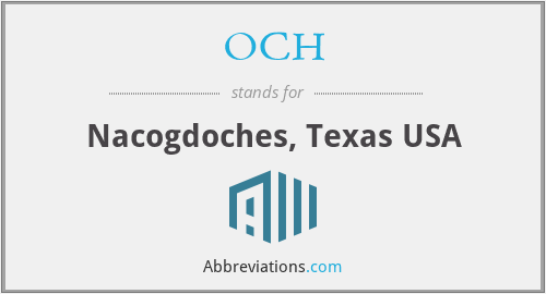What does OCH stand for?