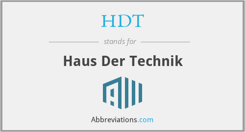 What does HDT stand for?