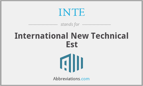 What does INTE stand for?