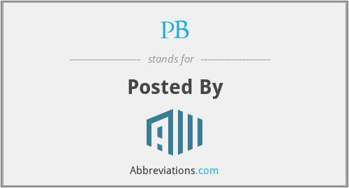 What does PB stand for?