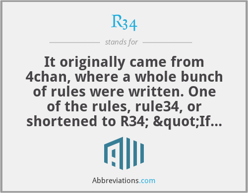 What does R34 stand for?