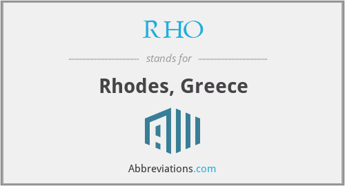 What does RHO stand for?